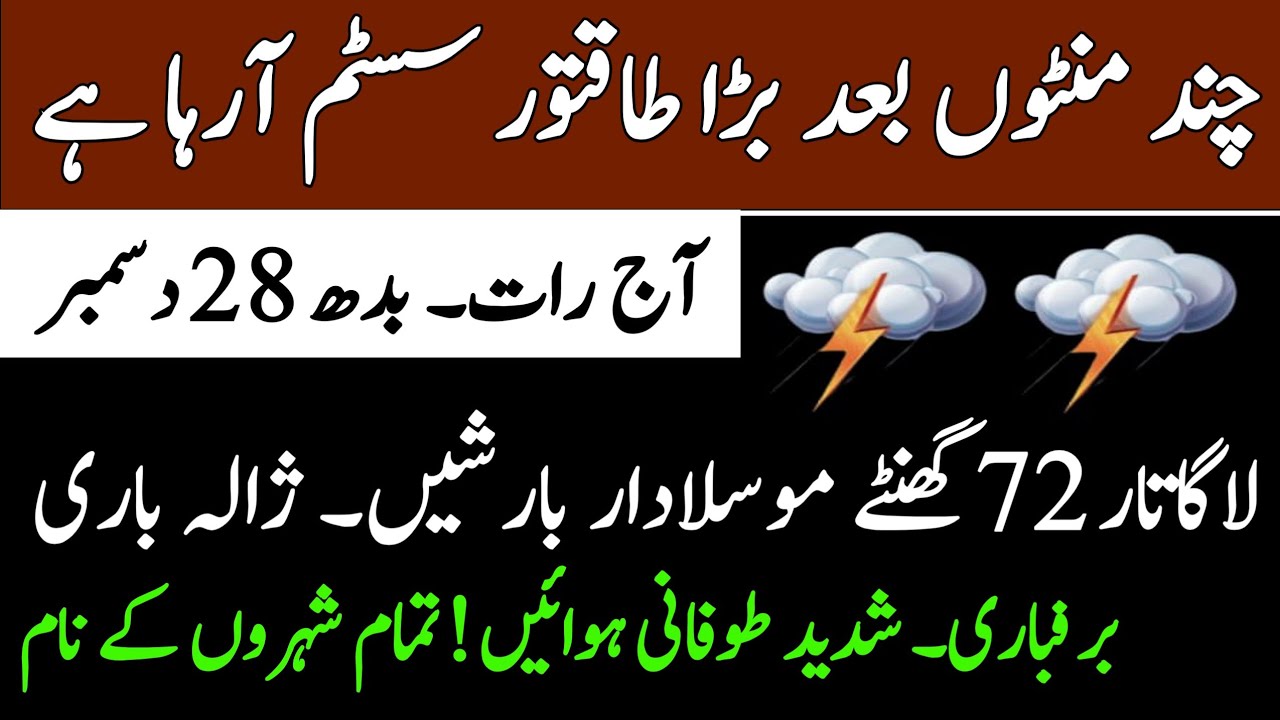 Stormy rains and cold wave expected in Pakistan | Pakistan weather ...