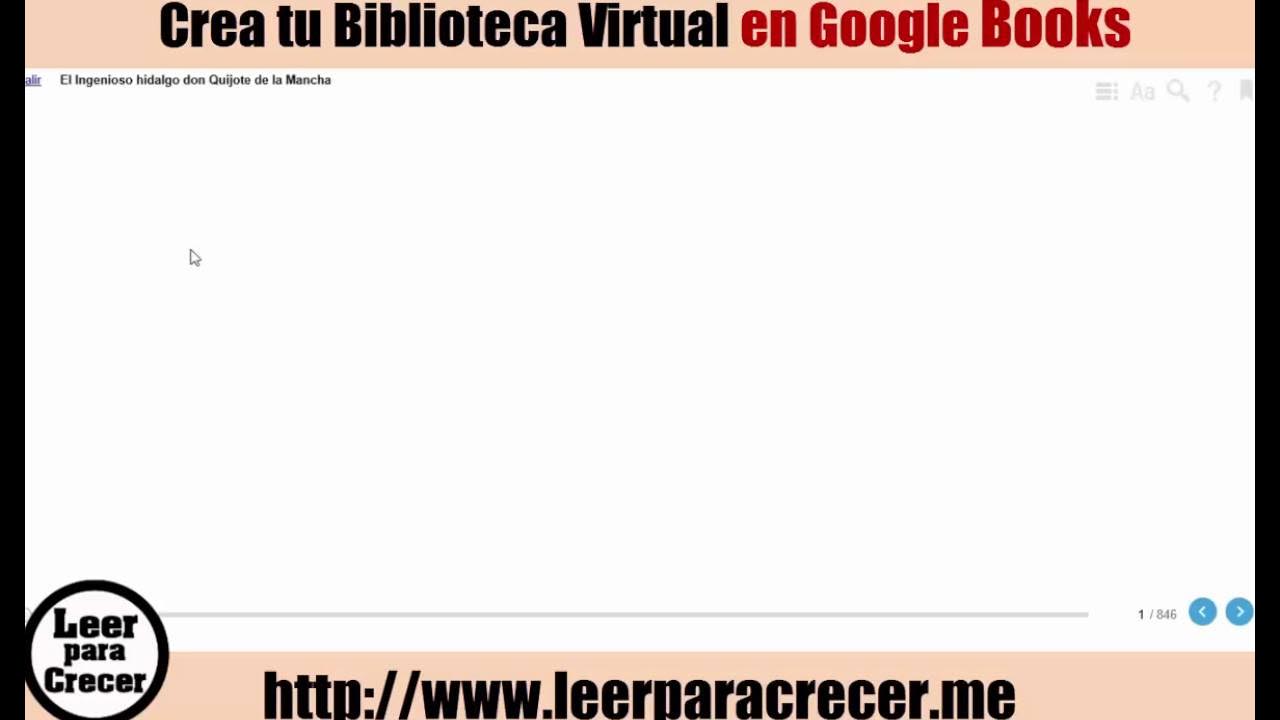 Biblioteca Virtual Google Books - YouTube