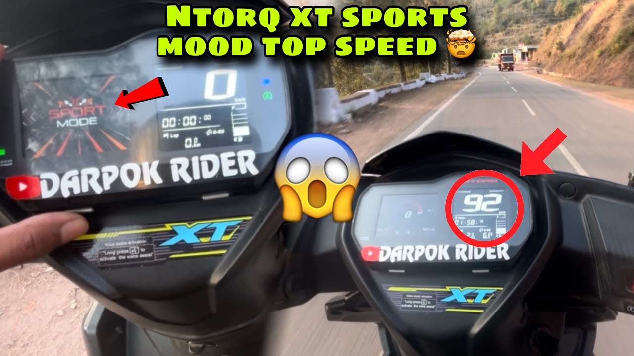 Tvs Ntorq xt sports mood top speed test 🤯|| Ntorq xt 125 hyper riding 🔥 ...