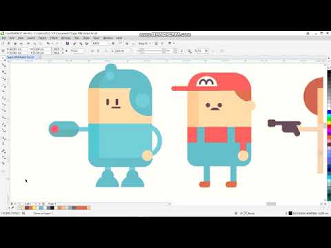 Cara membuat karakter keren pada Corel DrawX7 - YouTube