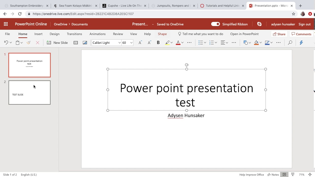 PowerPoint Presentation test run - YouTube