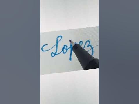 Letra cursiva - López - YouTube