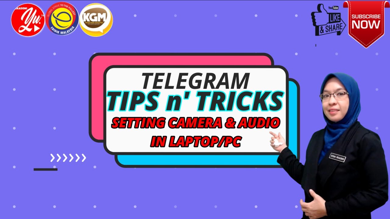 TELEGRAM I TIPS AND TRICKS I SETTING CAMERA & AUDIO IN LAPTOP/PC - YouTube