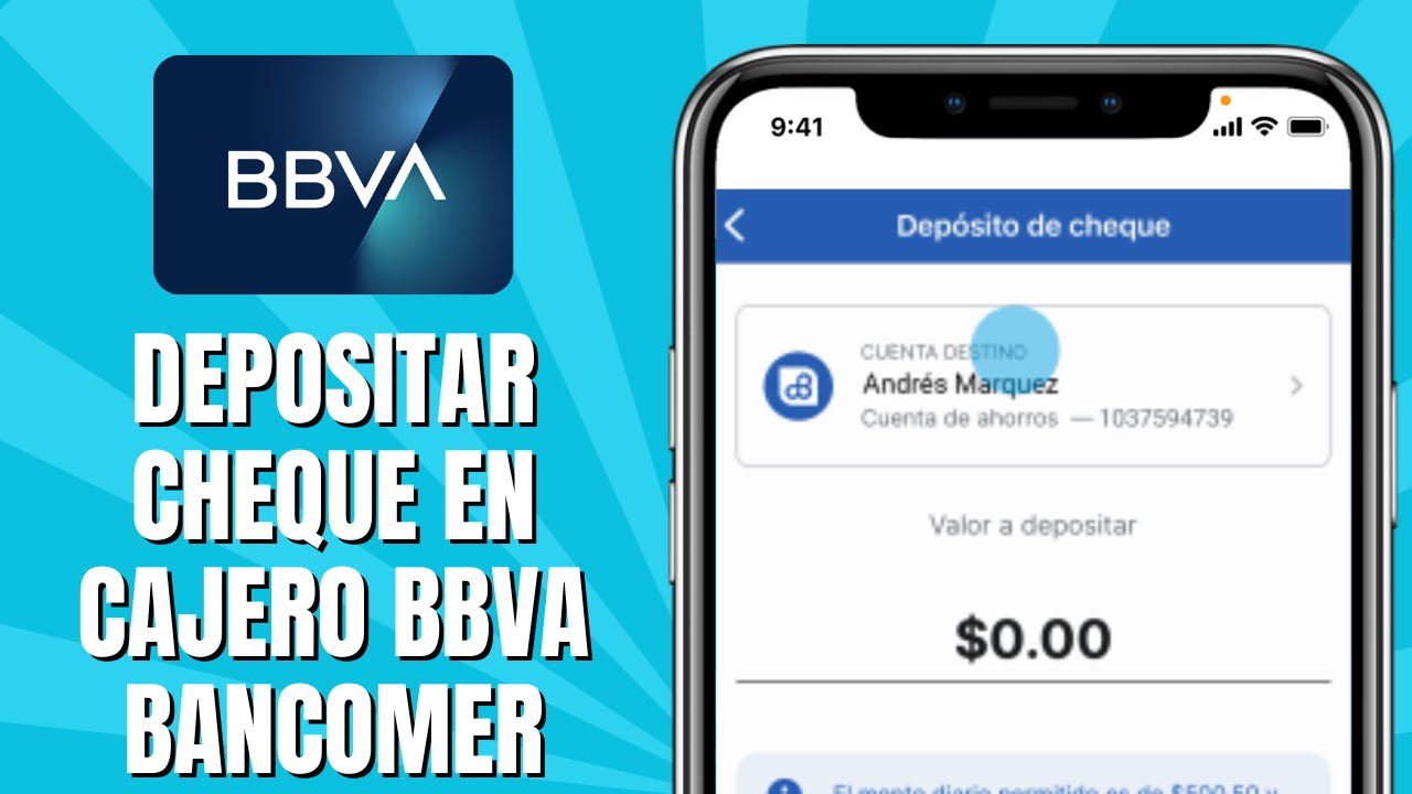 Cómo DEPOSITAR Cheque En Cajero BBVA Bancomer - YouTube