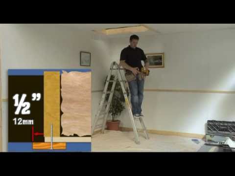 Fitting semi automatic Stira Folding Attic Stairs loft ladder - YouTube