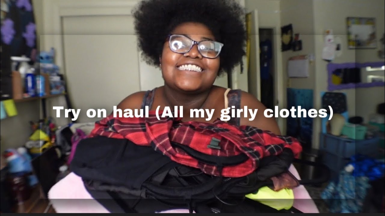 Trying on all my girly clothes - YouTube