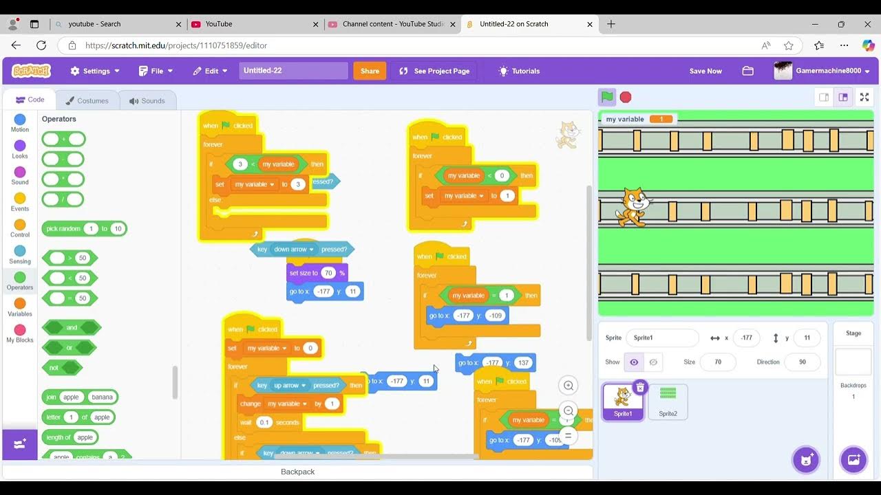 how to make a subway surfers game in scratch - YouTube