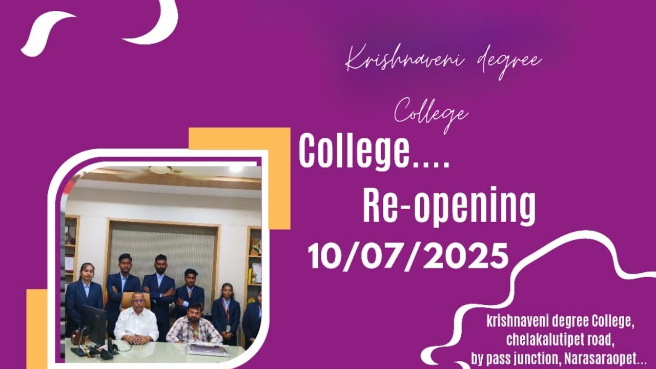 A warm welcome to the new batch of achievers."Step in with hope, step ...
