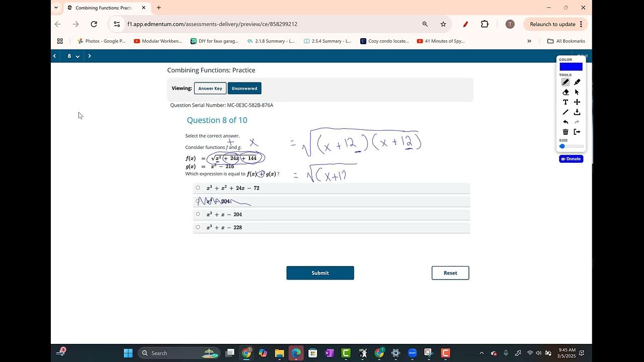 Question 8 Serial Number MC 0E3C 582B 876A - YouTube