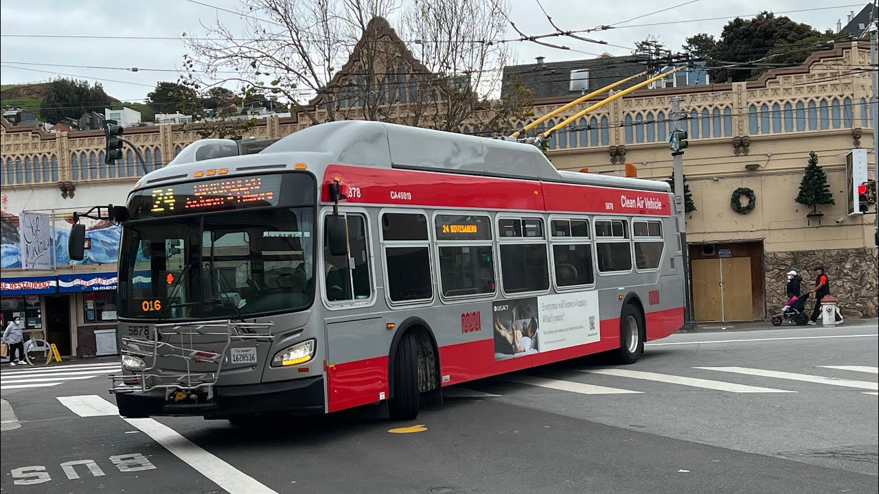 San Francisco MUNI 2019 New Flyer Xcelsior XT40 5878 on route 24 ...