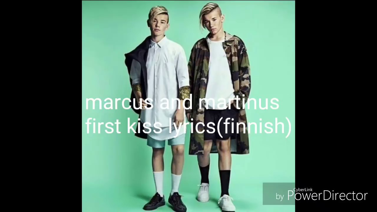 Marcus & Martinus first kiss lyrics video (finnish) - YouTube