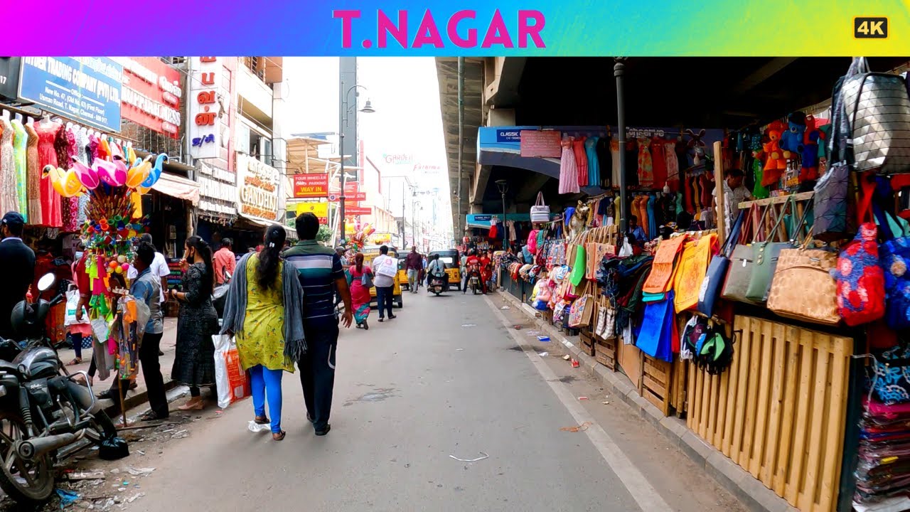 T. Nagar (Usman Road) Beautiful Shops | 4K Virtual Tour - YouTube