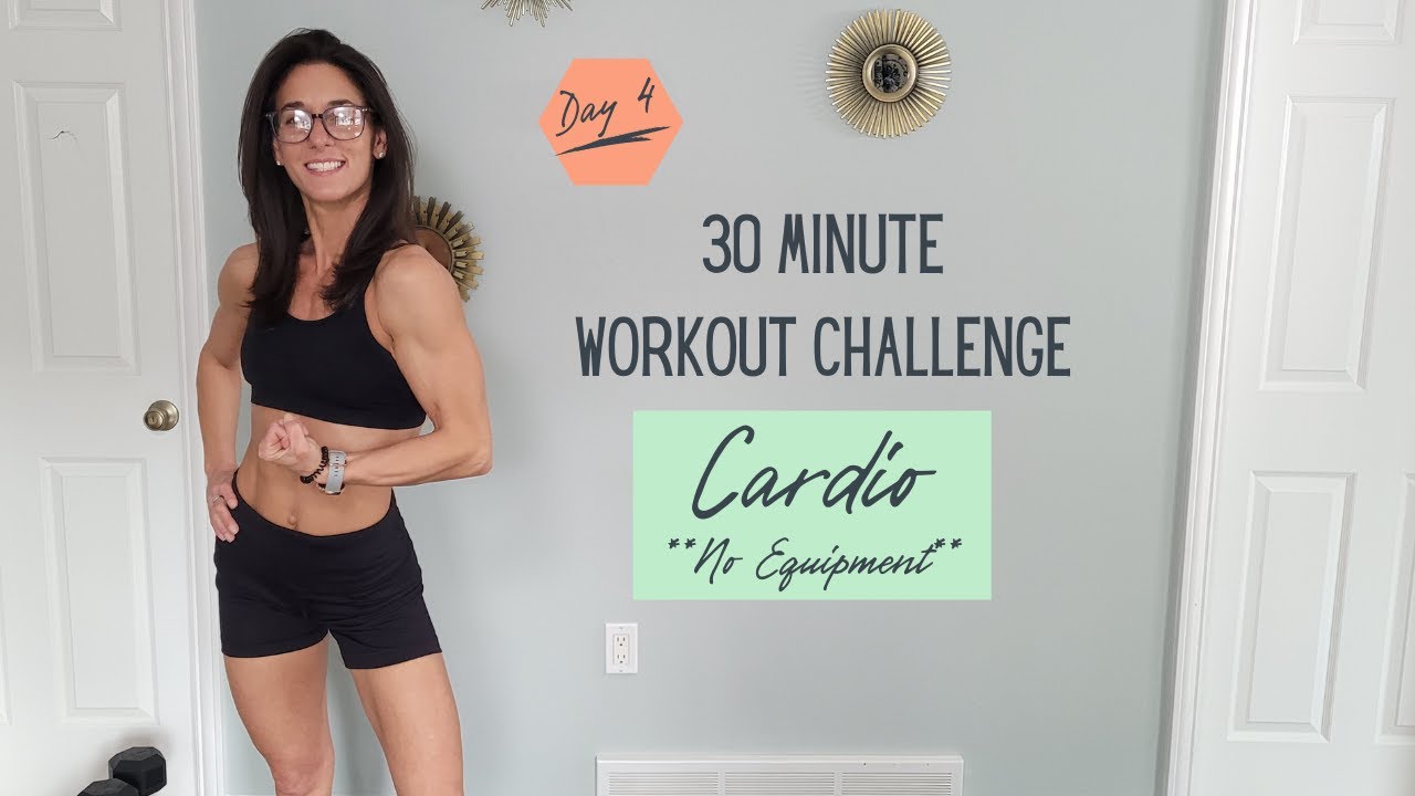 5 Day Home Workout Challenge- Fat Burning Cardio Workout (no equpiment ...