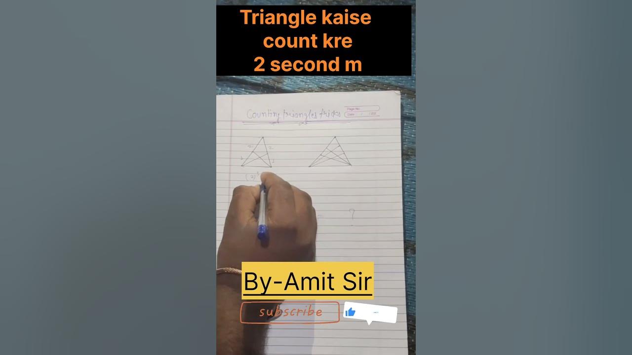 #Triangle kaise gine #How count triangle in 10 sec # counting triangle ...