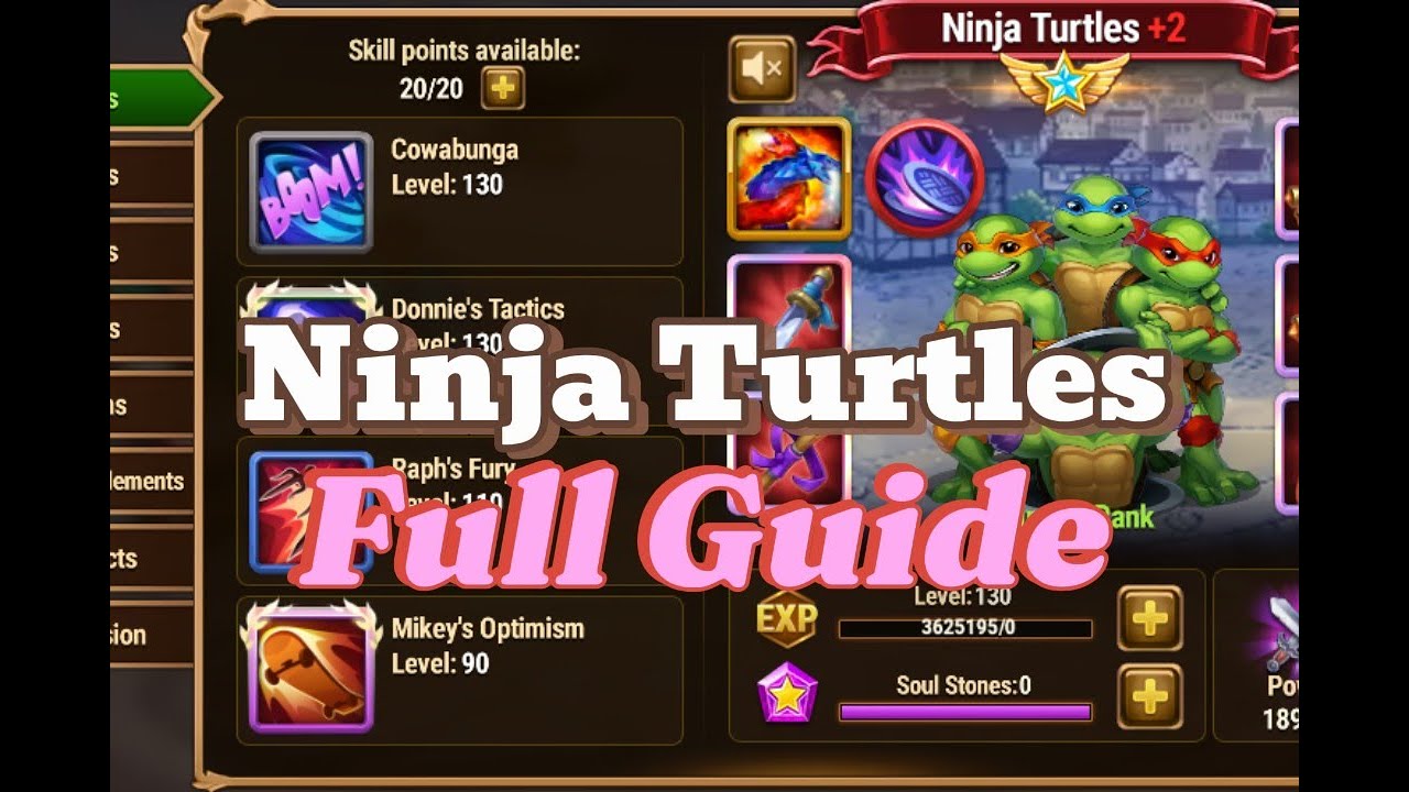 Best Ninja Turtle Guide, I Have The Hero Unlocked. Hero Wars Dominion ...