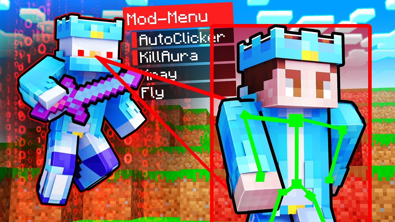 ich benutze FLY HACK zum CHEATEN in Minecraft in Minecraft HELDEN ...