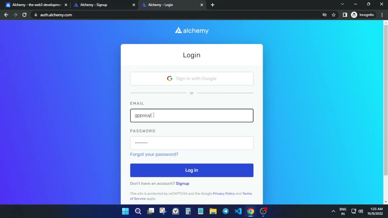 Sign in to alchemy - YouTube