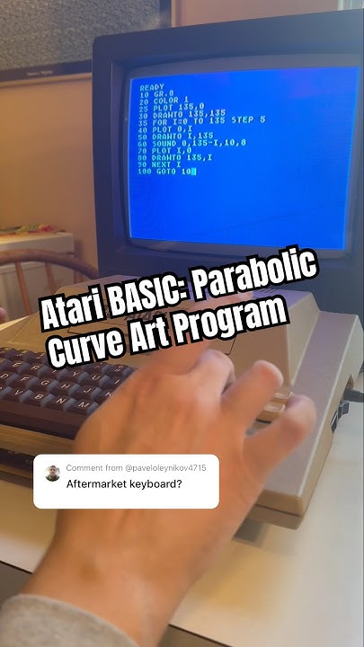 Atari BASIC programming: Parabolic Curve Art, Atari 400 with aftermarket mechanical cherry ...