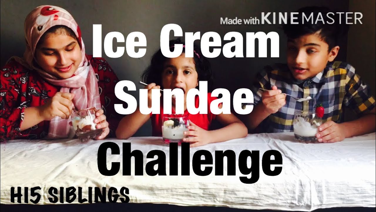 Ice cream sundae challenge - HI5 SIBLINGS - YouTube