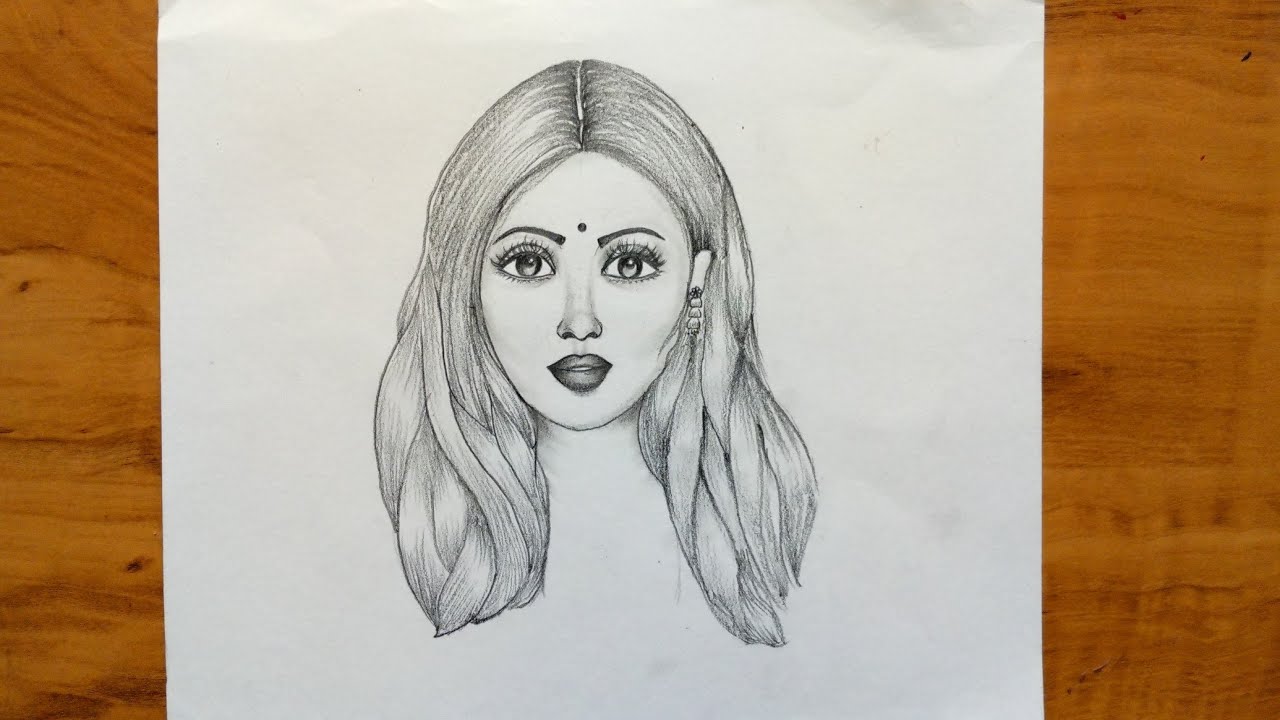 How To Draw Face Drawing Pencil Drawing Step By Step Youtube