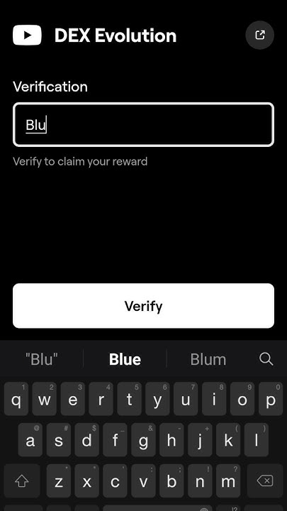 Dex Evolution Blum Code | Blum New Code Dex Evolution | Task Helper - YouTube