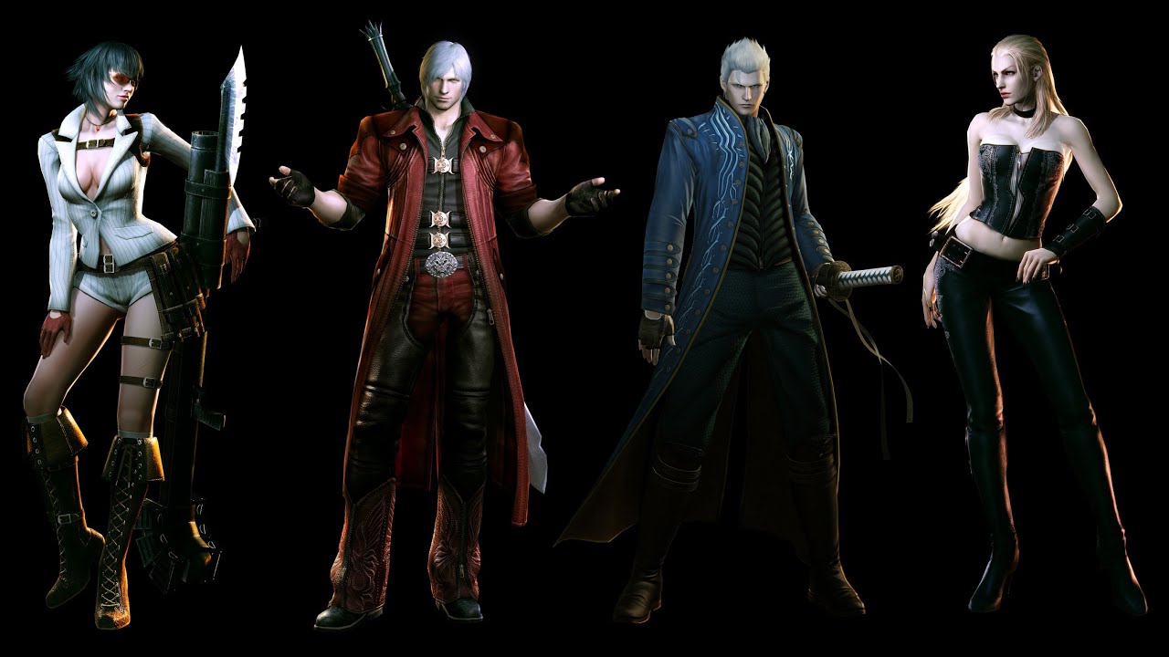 DMC4 Special Edition Lady, Trish, Vergil Character Breakdown 1080p ...