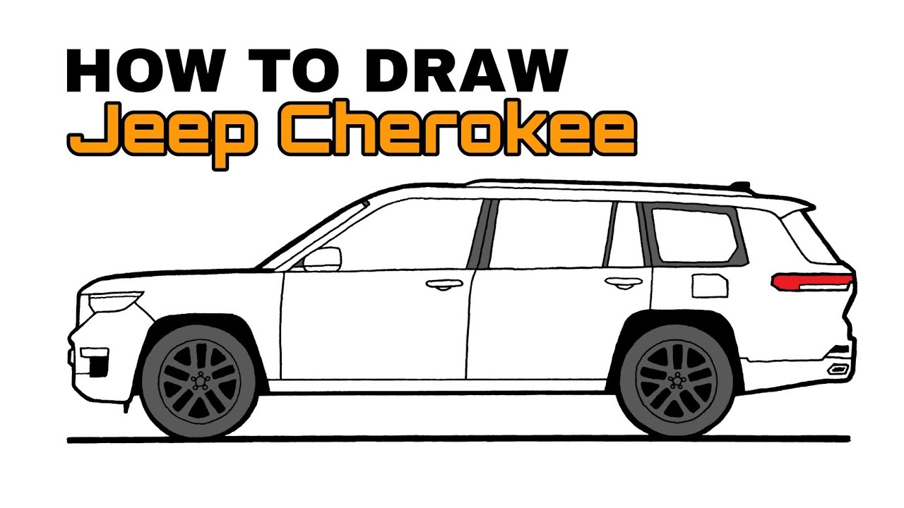 How To Draw A Jeep Grand Cherokee Step By Step - YouTube