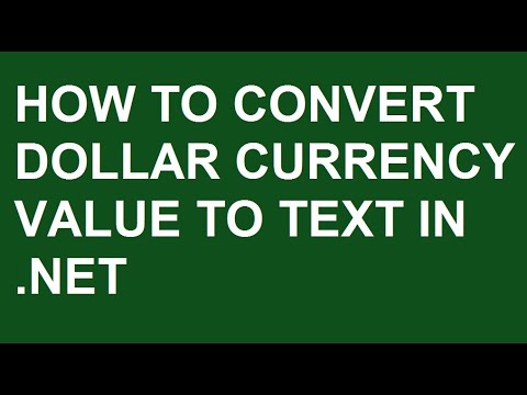 How to convert Dollar Currency value to text format in .NET - Quick ...