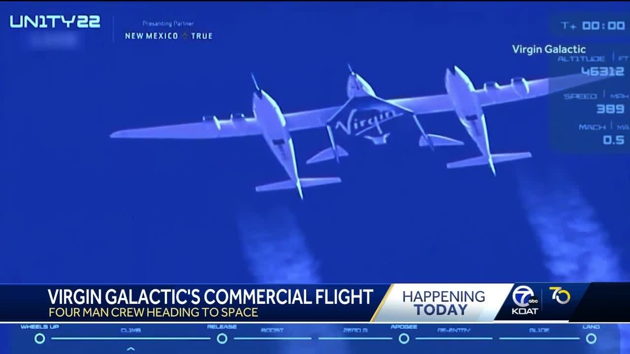 Virgin Galactic launches first commercial space flight today - YouTube