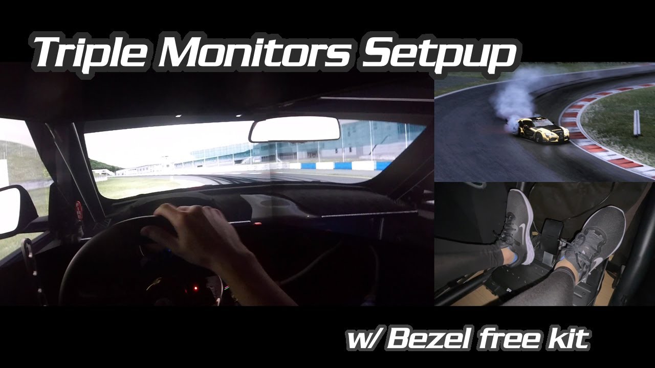 Testing triple monitors setup w/ Bezel free kit in Assetto Corsa / アセコル ...