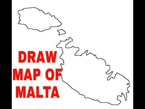 How to draw map of Malta. - YouTube