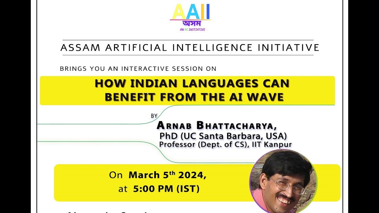 ATLS-33 | How Indian Languages Can Benefit from the AI Wave | Prof. Arnab Bhattacharya, IITK ...