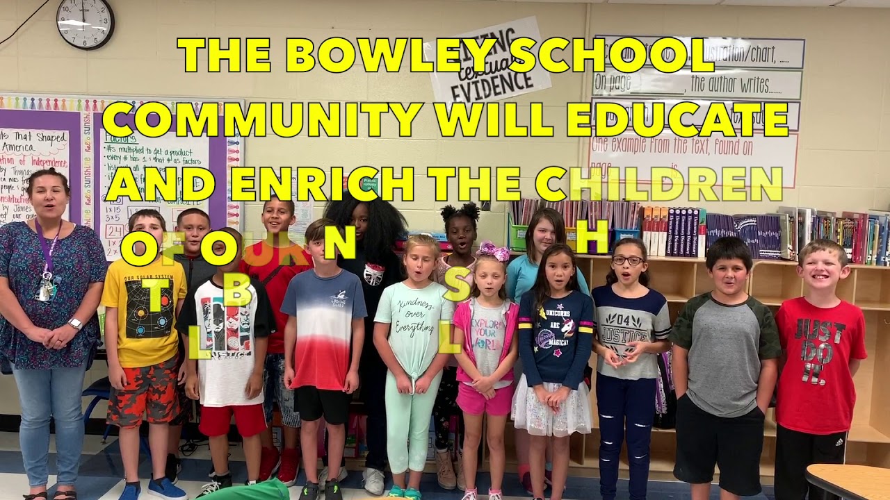 Ms. Eason's Class recites the Bowley School Purpose Statement - YouTube