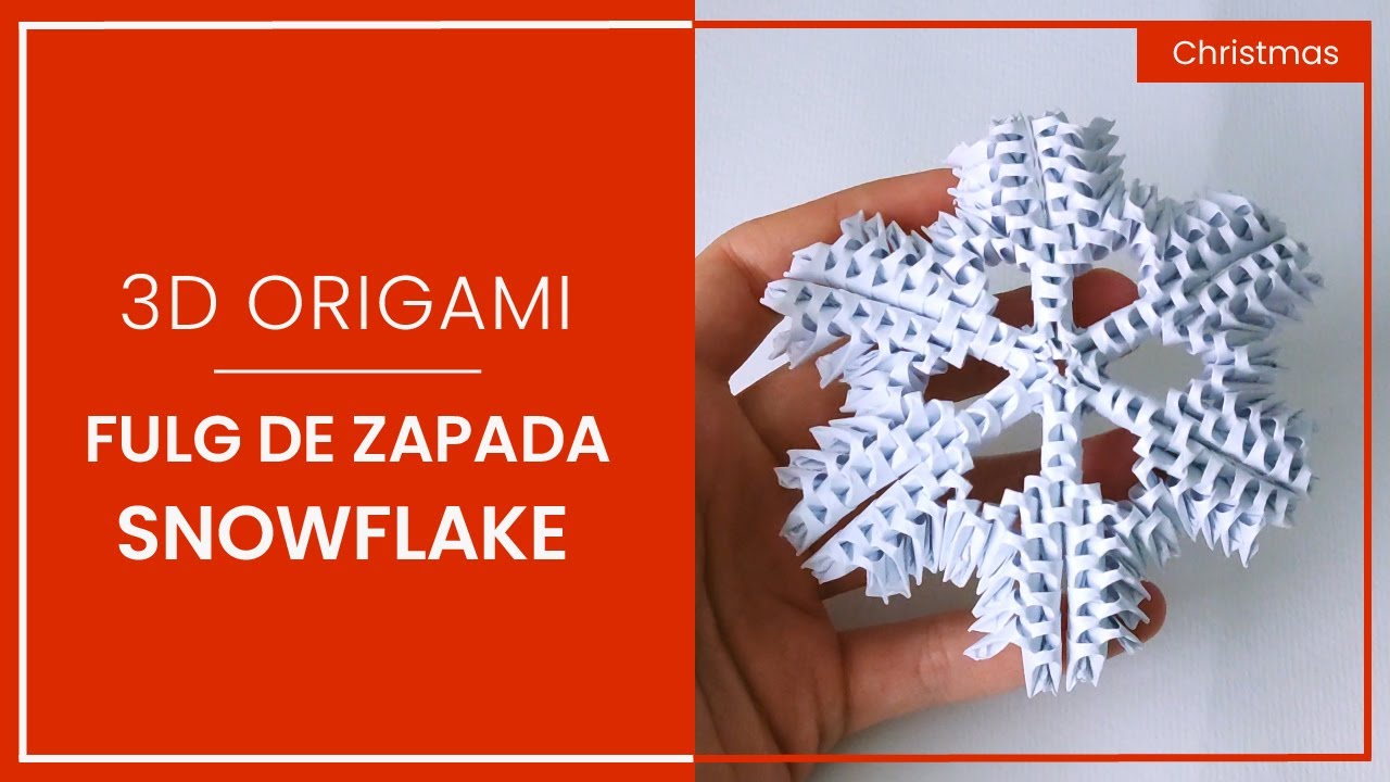 3D ORIGAMI | FULG DE ZAPADA | DIY TUTORIAL | 4K | SERIA DE CRACIUN 2023 ...