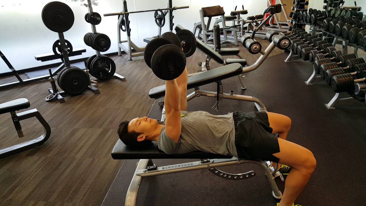 Flat Dumbbell Bench Press - YouTube