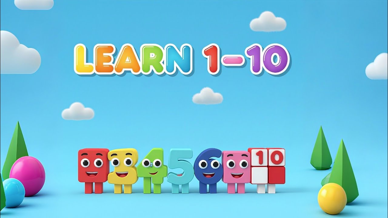 Counting 1–10 for Kids | Number Blocks Animation | Preschool Learning ...