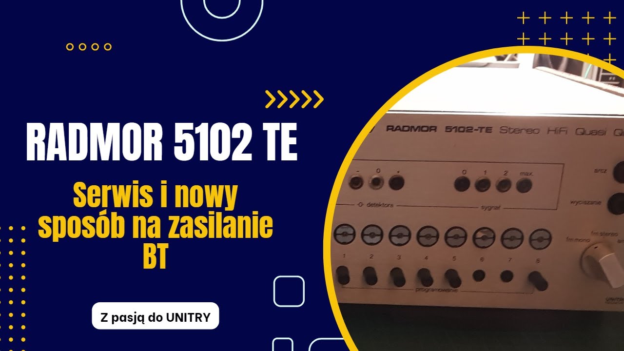 84 RADMOR 5102 TE i dodatkowo moduł BT w kolejnej wersji. - YouTube