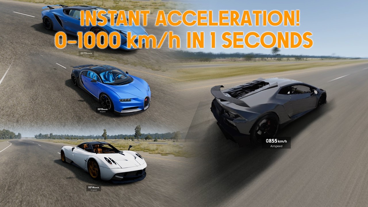 Instant Speed Test: 1000 KM/H in 1s - YouTube