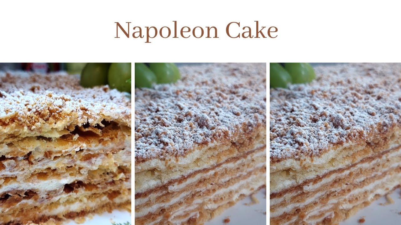 Napoleon Cake Recipe | Russian Torte Napoleon | Classic Recipe | Nanuli ...