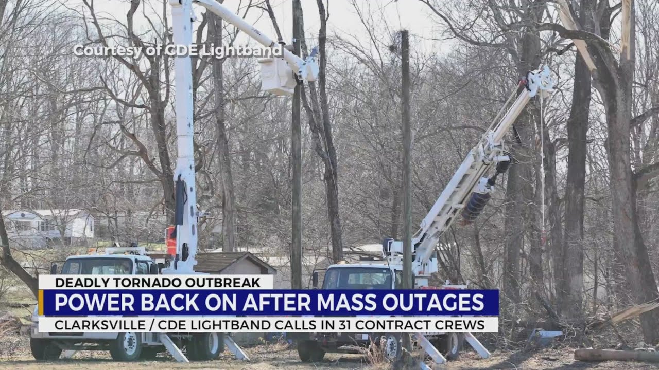 Power back on in Clarksville after mass outages - YouTube