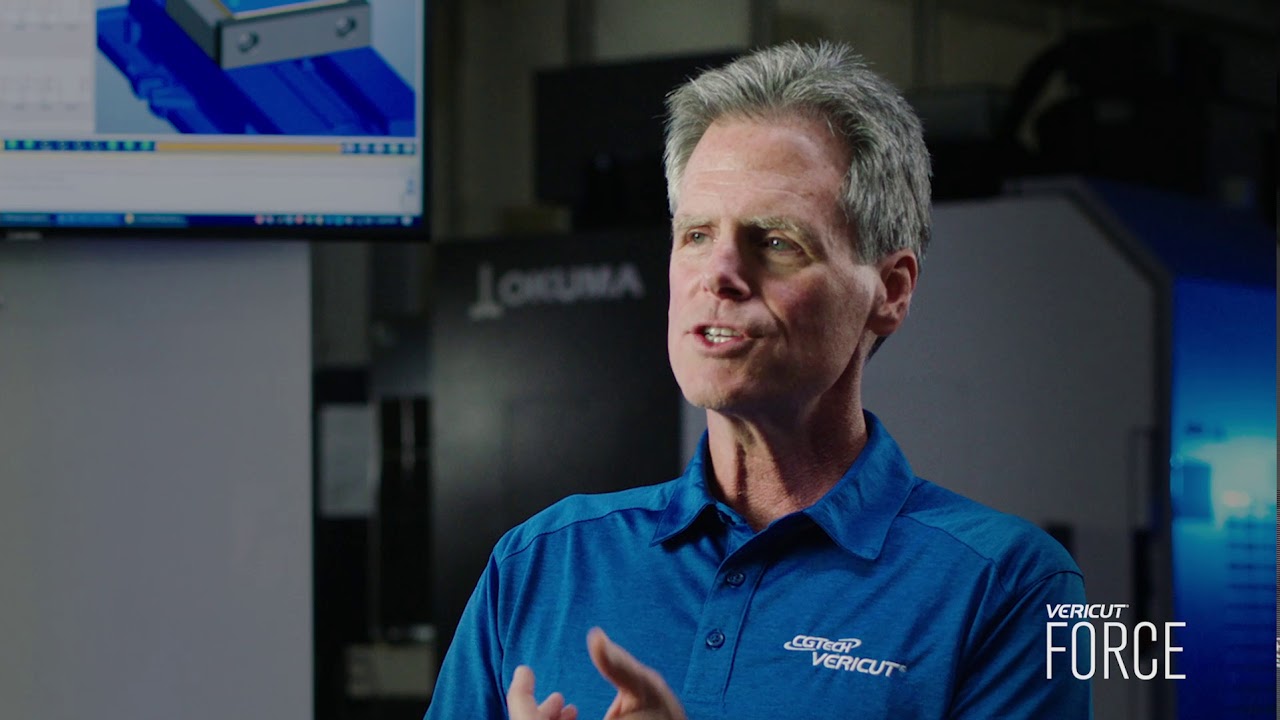 CGTech présente VERICUT FORCE avec OKUMA et SANDVIK COROMANT - YouTube