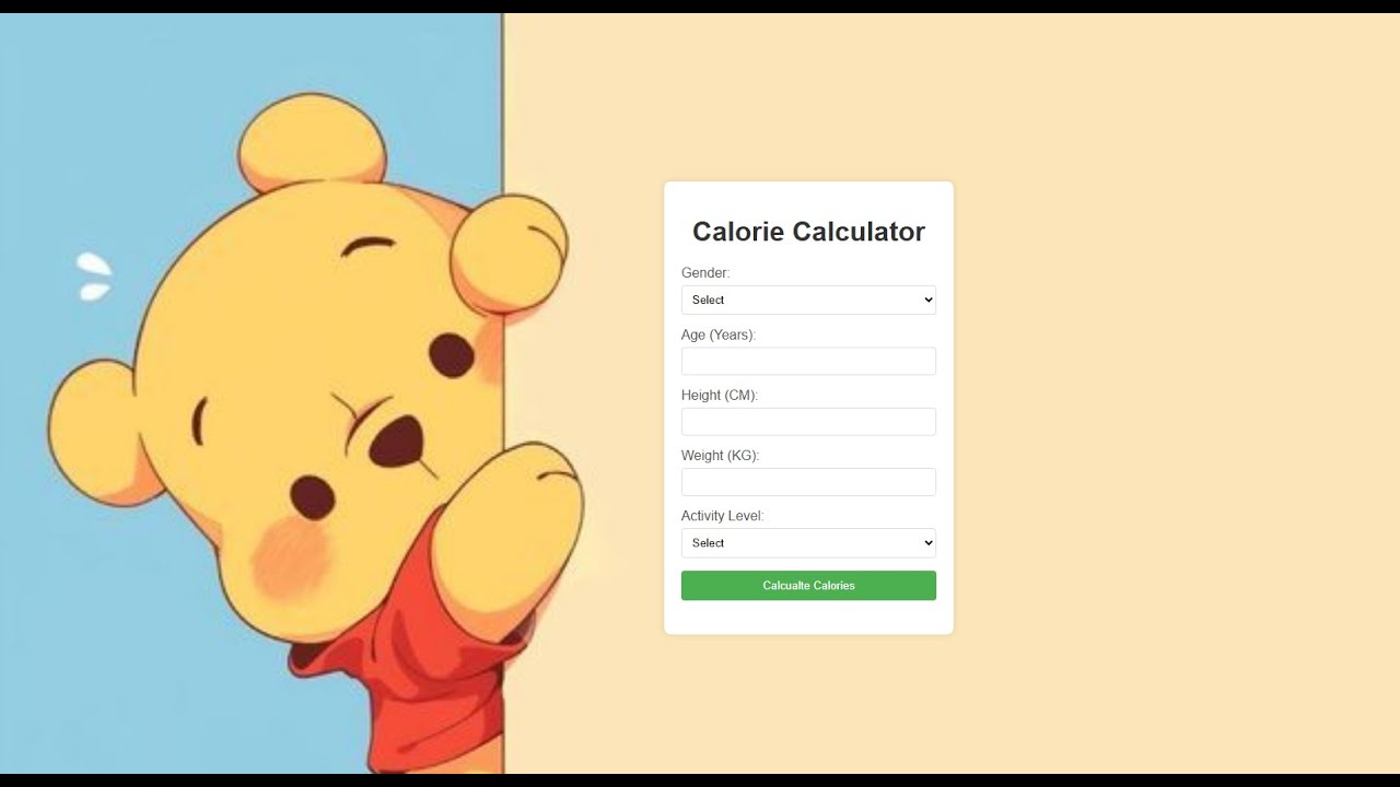 Calorie Calculator Website using HTML, CSS & JavaScript Simple Project for Beginners # ...