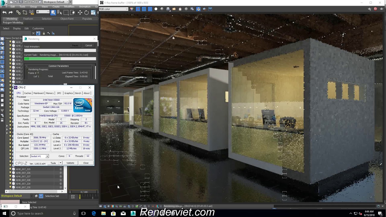 Dual Xeon X5660 Rendering - YouTube