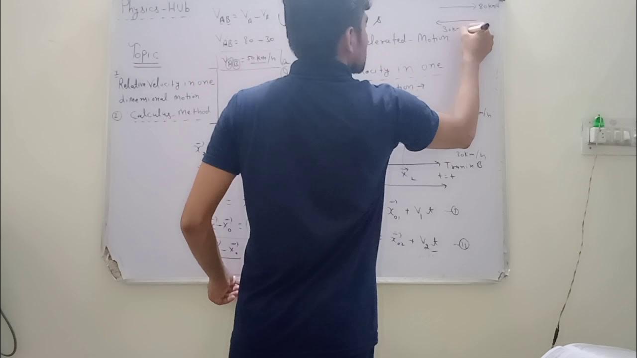 Class 11th relative velocity in one dimensional motion n equations of uniformly accelerated ...