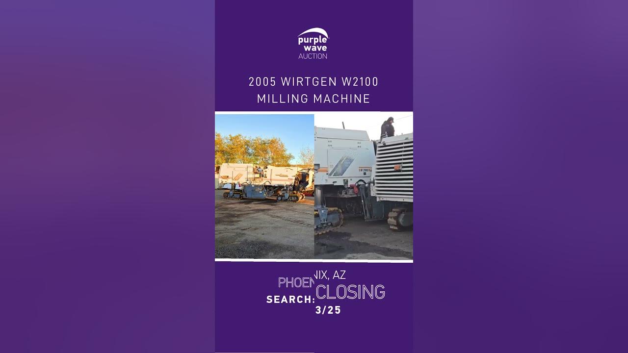 2005 Wirtgen W2100 milling machine | sold on February 13, 2025 - YouTube