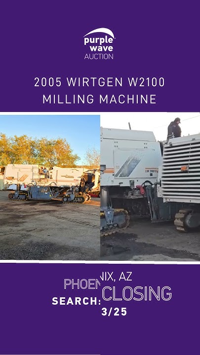 2005 Wirtgen W2100 milling machine | sold on February 13, 2025 - YouTube