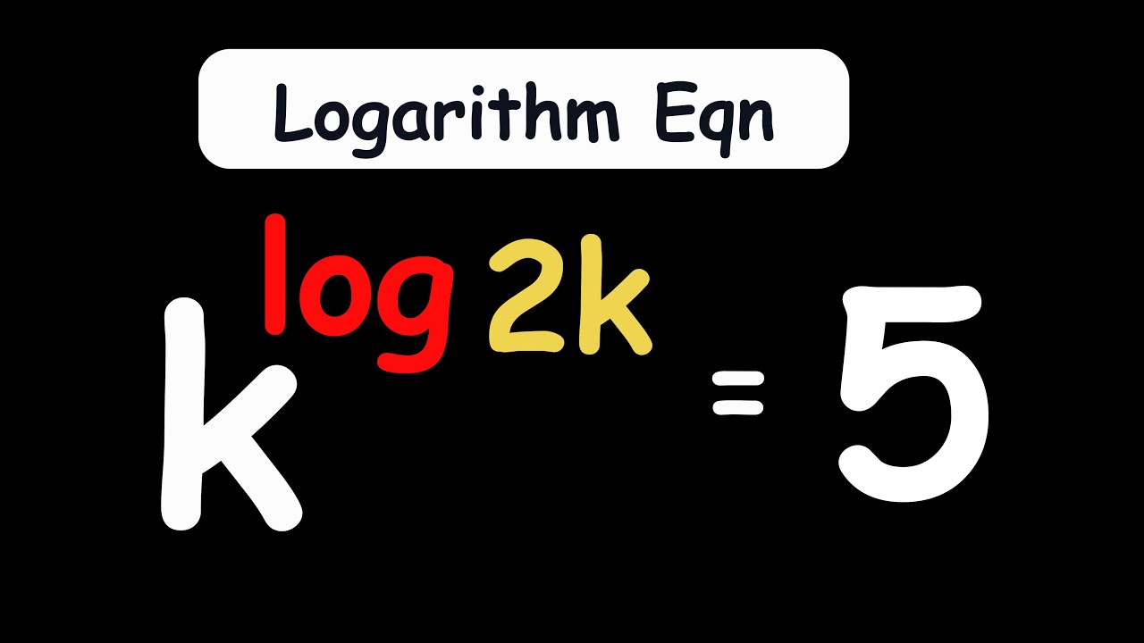 A Nice Olympiads Exponential Mathematics | How to Solve for k? - YouTube