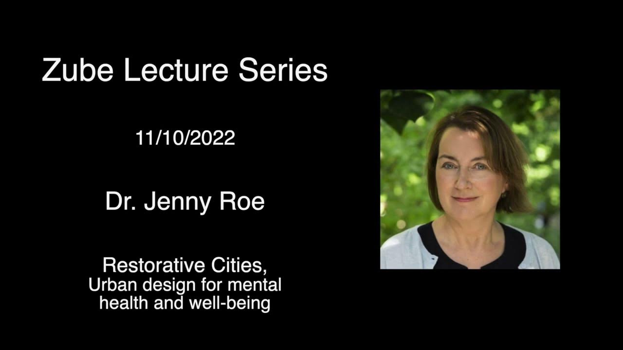 Zube Lecture with Jenny Roe (11/10/2022) - YouTube