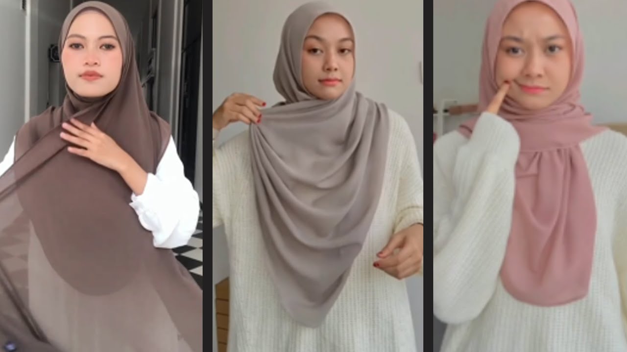 5 GAYA CANTIK – CARA PAKAI SELENDANG TERKINI SIMPLE STYLE BARU 2023 ...
