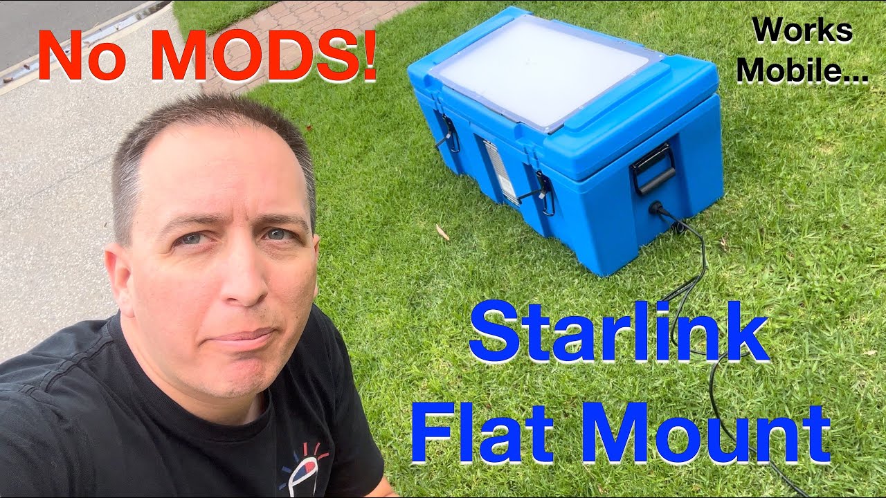 Flat mounting Starlink Dishy without mods and in-motion use - YouTube